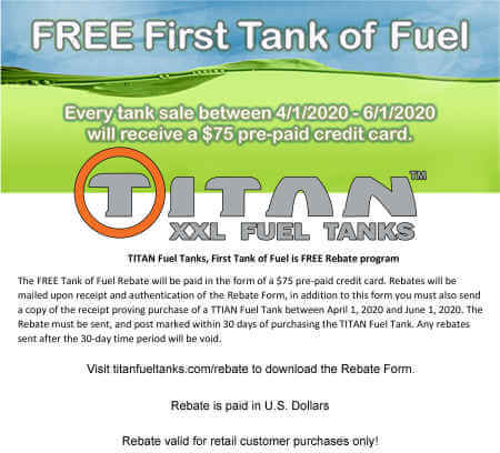 TITAN FUEL TANKS - Free Tank of Fuel Promo