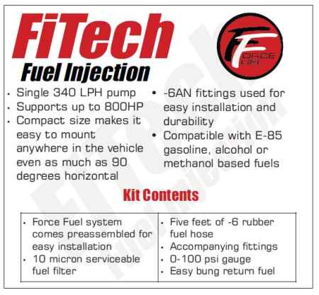FITECH FUEL INJECTION - FiTech Force Fuel 50004